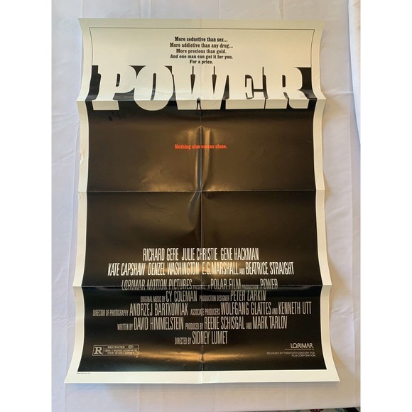 Art | Power Original One Sheet Movie Poster Folded Richard Gere Gene ...